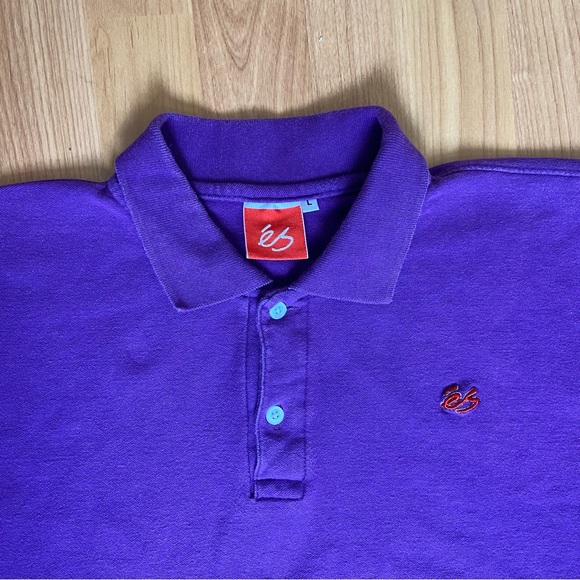 Shirts | Vintage Es Mens Logo Purple Polo Shirt Size Large | Poshmark